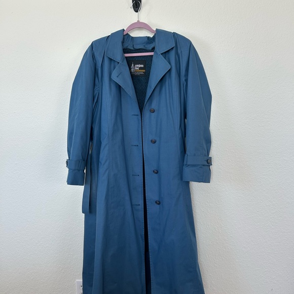 London Fog | Jackets & Coats | Vintage London Fog Blue Trench Coat ...